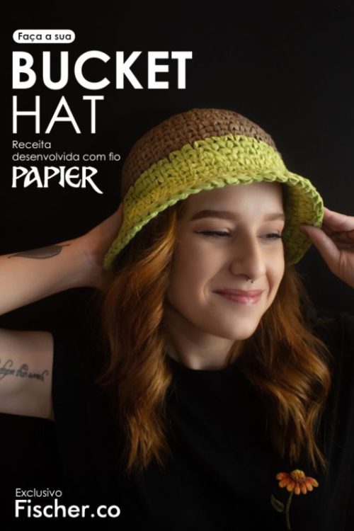 Receita Bucket Hat de Crochê com o Fio Papier - Blog do Bazar Horizonte